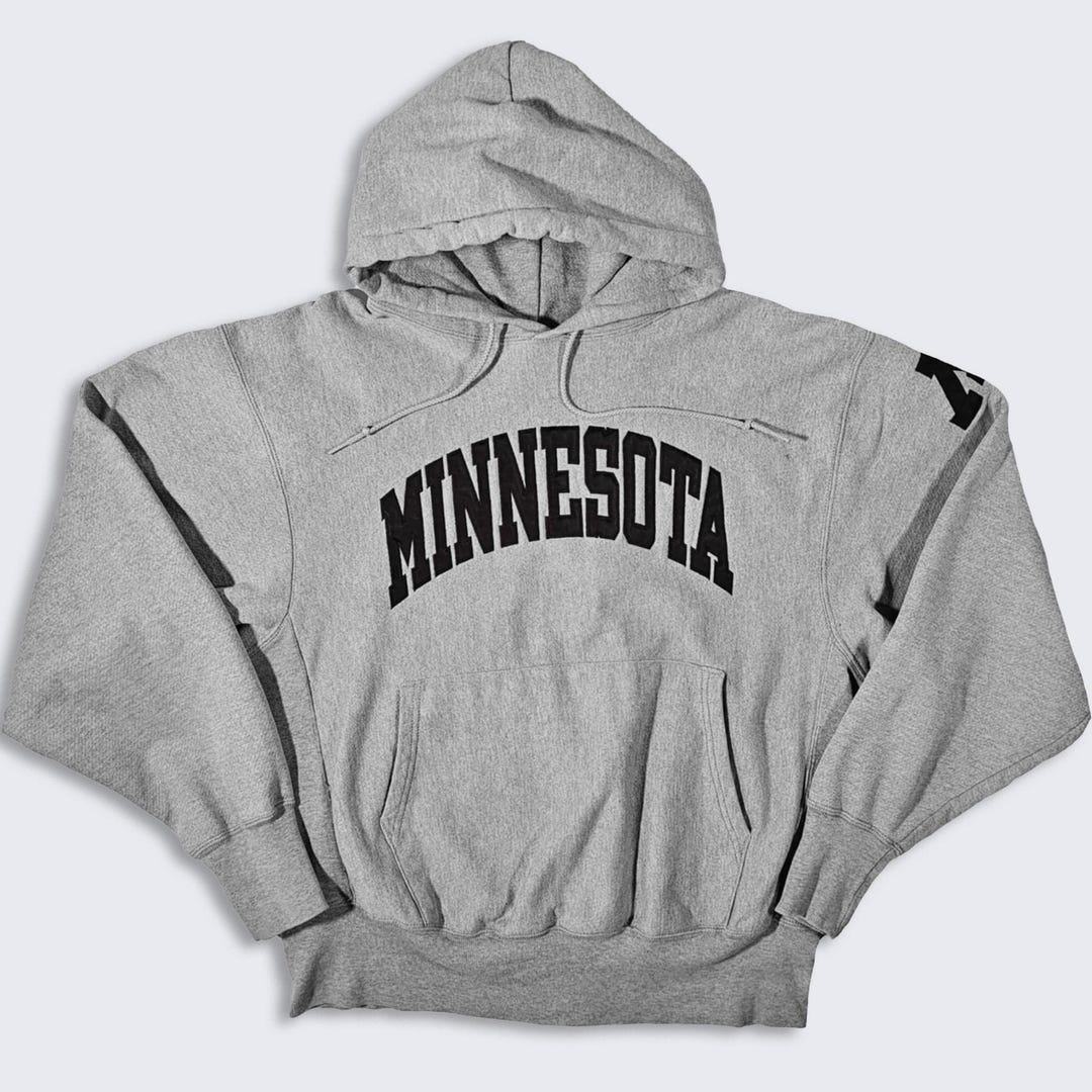 Minnesota Gophers Champion Reverse Weave Hoodie Sweatshirt - Gray Color ...