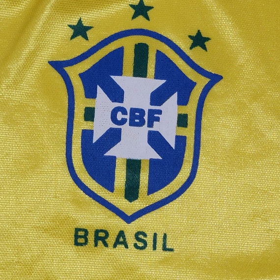 Brazil Brasil Vintage 90s Umbro Soccer Jersey - Yello… - Gem