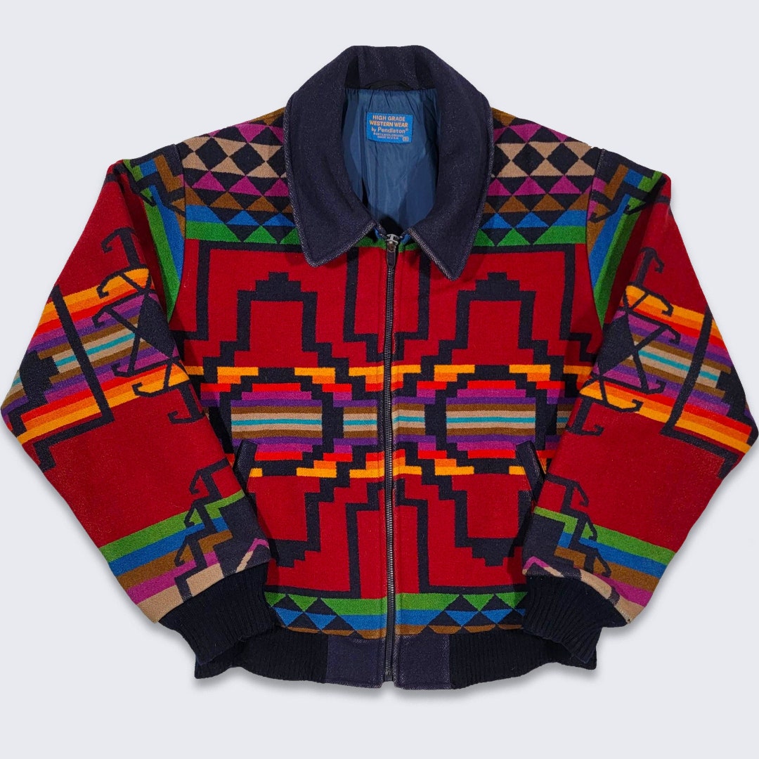 Pendleton Vintage Western Wear Wool Coat Made in USA Portland Oregon ...