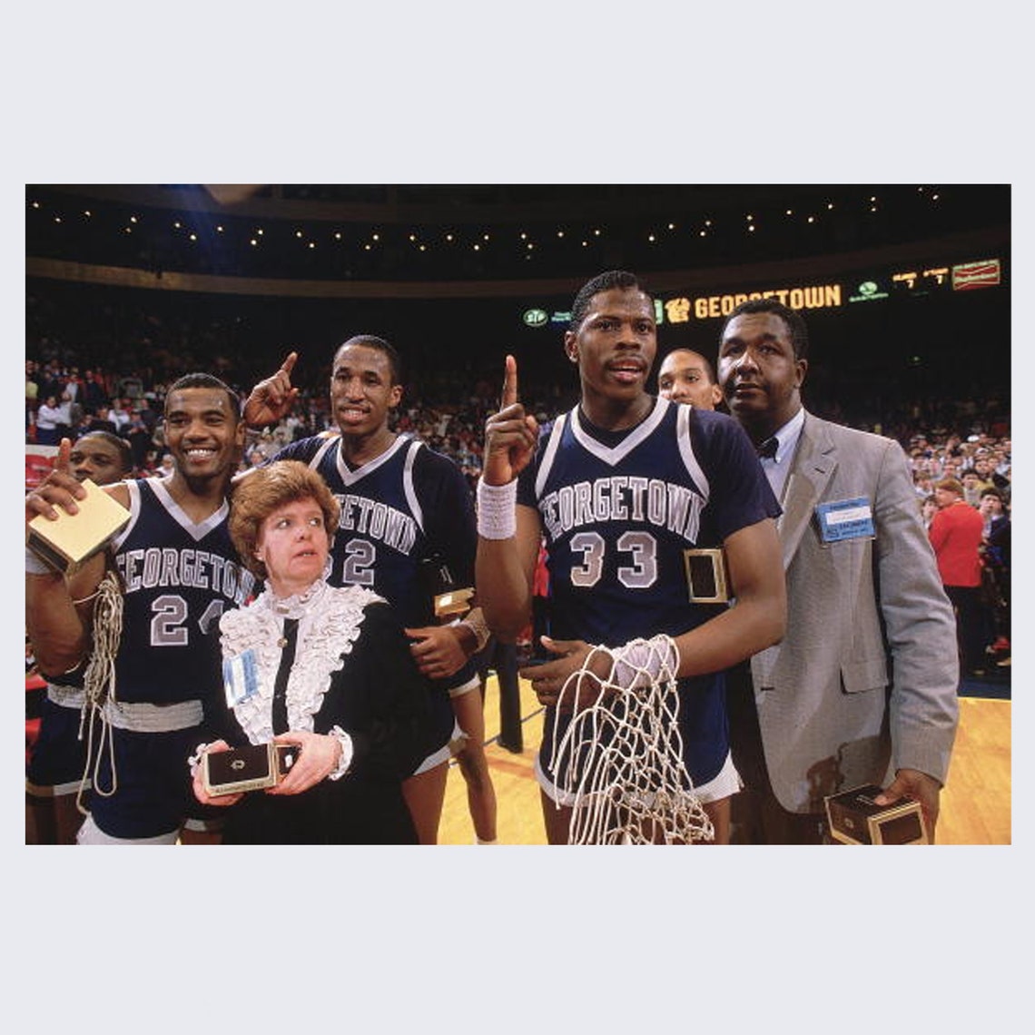Georgetown Hoyas Vintage Patrick Ewing Champion Basketball Jersey ...