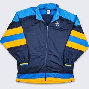 Nike Vintage 90s Blue & Yellow Track Jacket Light Weight Coat Stitched ...