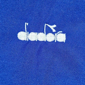 Italy Vintage 90s Diadora Soccer Jersey - Blue Color Collared Uniform ...