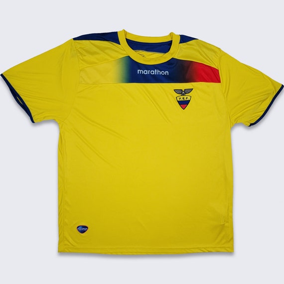 Ecuador National Team Marathon Soccer Jersey Yellow Blue Kit - Etsy