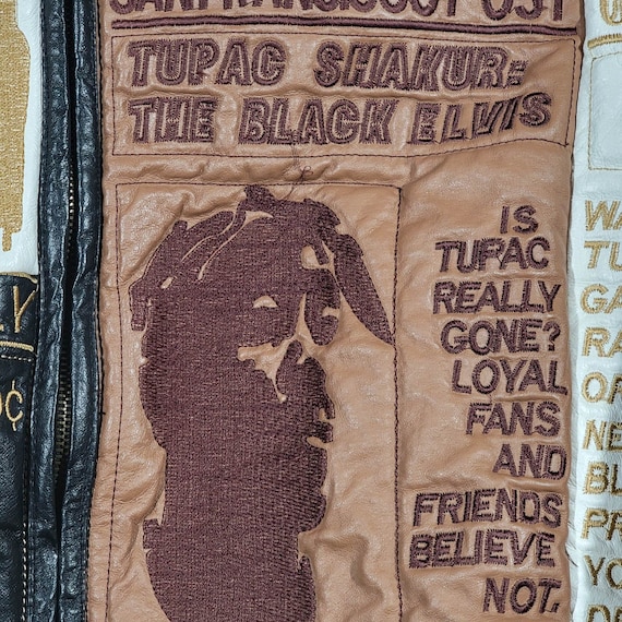 Tupac 2pac Shakur Vintage 90s Leather Jacket - Hip Ho… - Gem