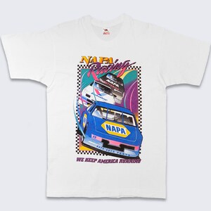 Nascar Vintage 90s Napa Racing T-shirt -fruit of the Loom - Made in USA ...