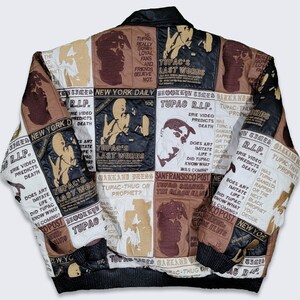 Tupac 2pac Shakur Vintage 90s Leather Jacket - Hip Hop Rap News ...