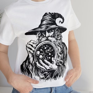 Wizard With a Scrying Orb / SVG PNG Vector / Crystal Ball Fantasy ...