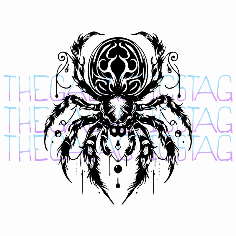 Spider Tattoo Stencil - Etsy