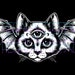 Occult Devil Kitty W/ Bat Wings SVG, PNG, JPG / Baphomet / Dark Black ...