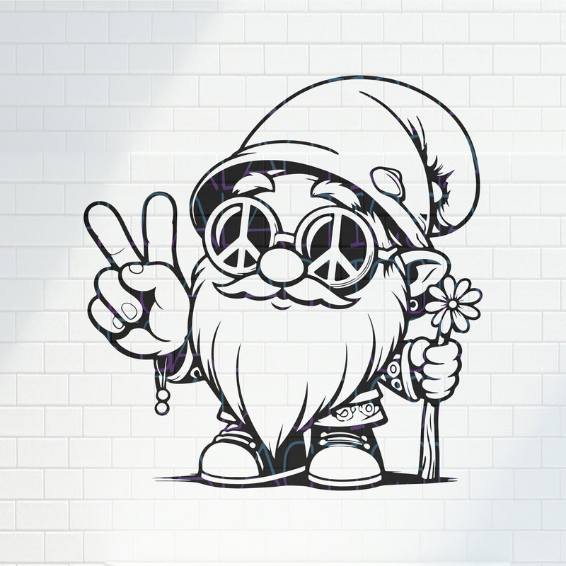Peace Gnome Png - Etsy