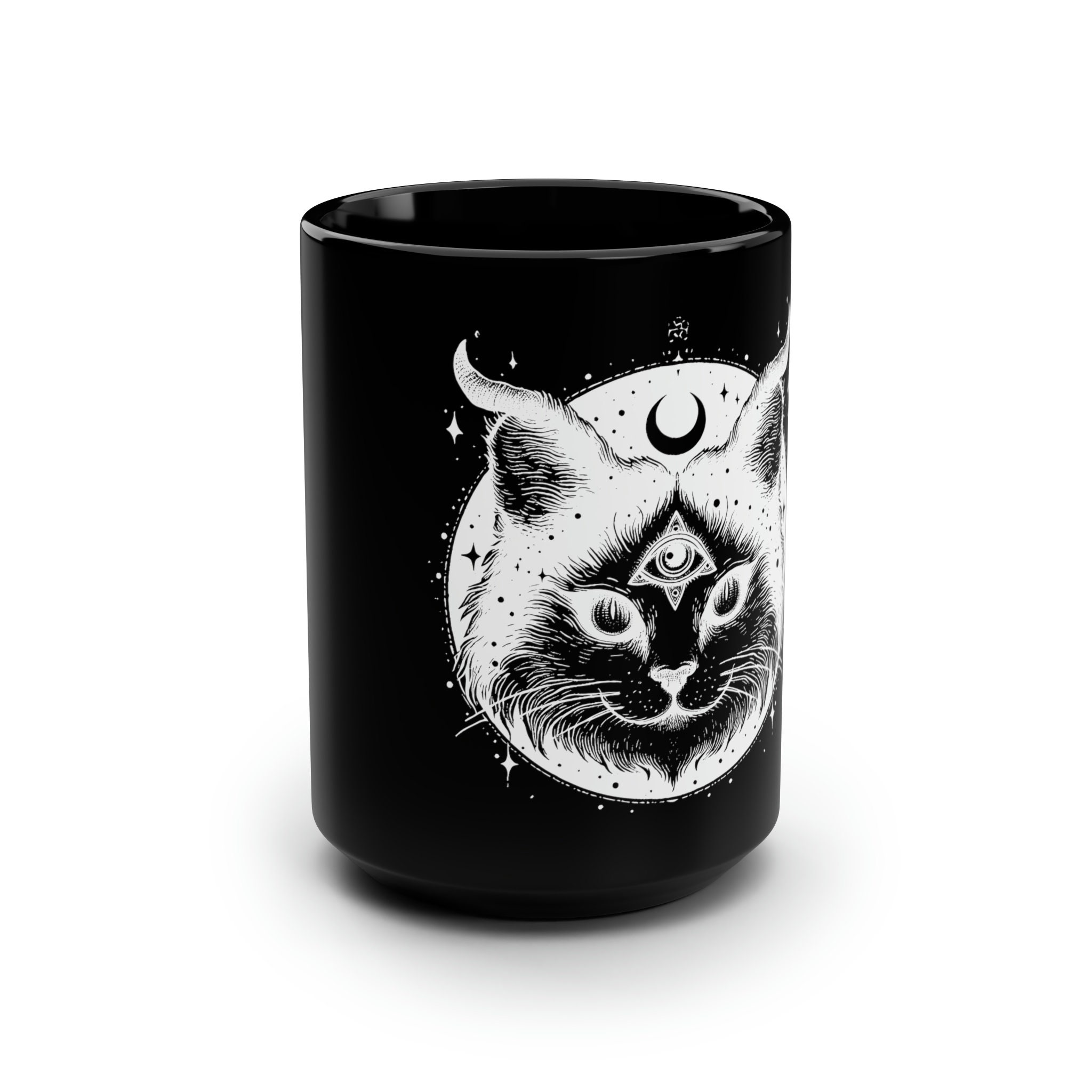Dark Kitty / SVG, PNG / Black Cat Witchy Vibes / Satanic Horned Feline ...