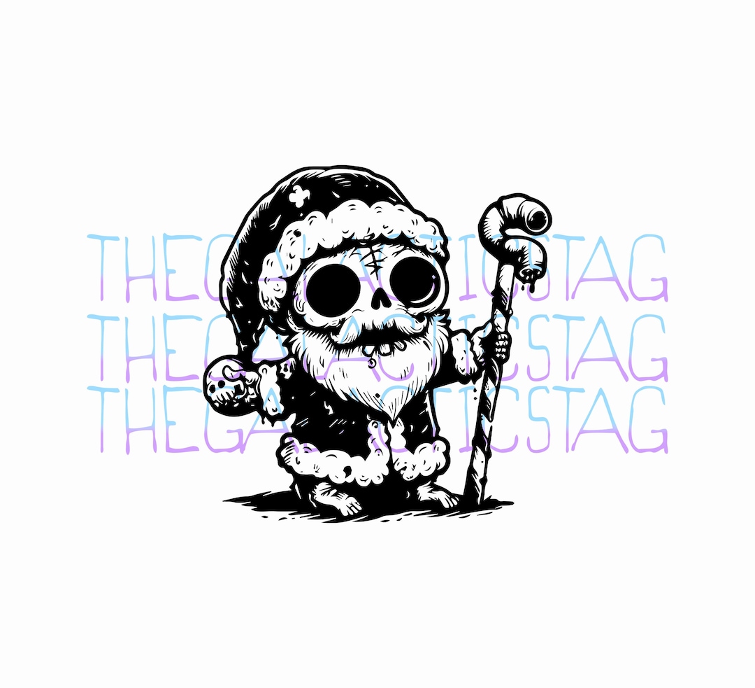 Creepy Cute Santa / Gothic / Xmas Christmas / PNG Vector SVG AI / File ...
