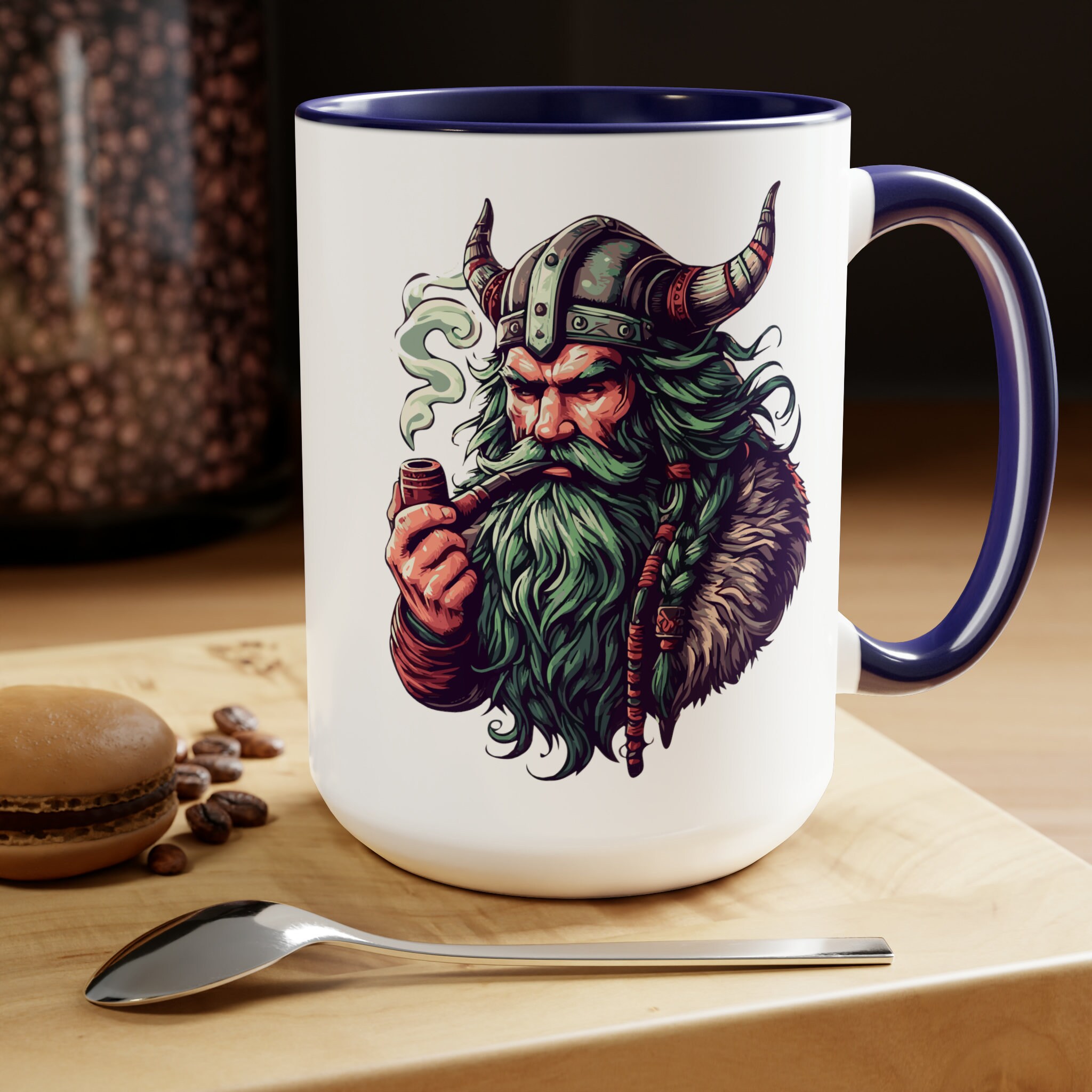 Viking Smoking a Pipe / SVG PNG JPG / Two Color Options / Pagan Norse ...
