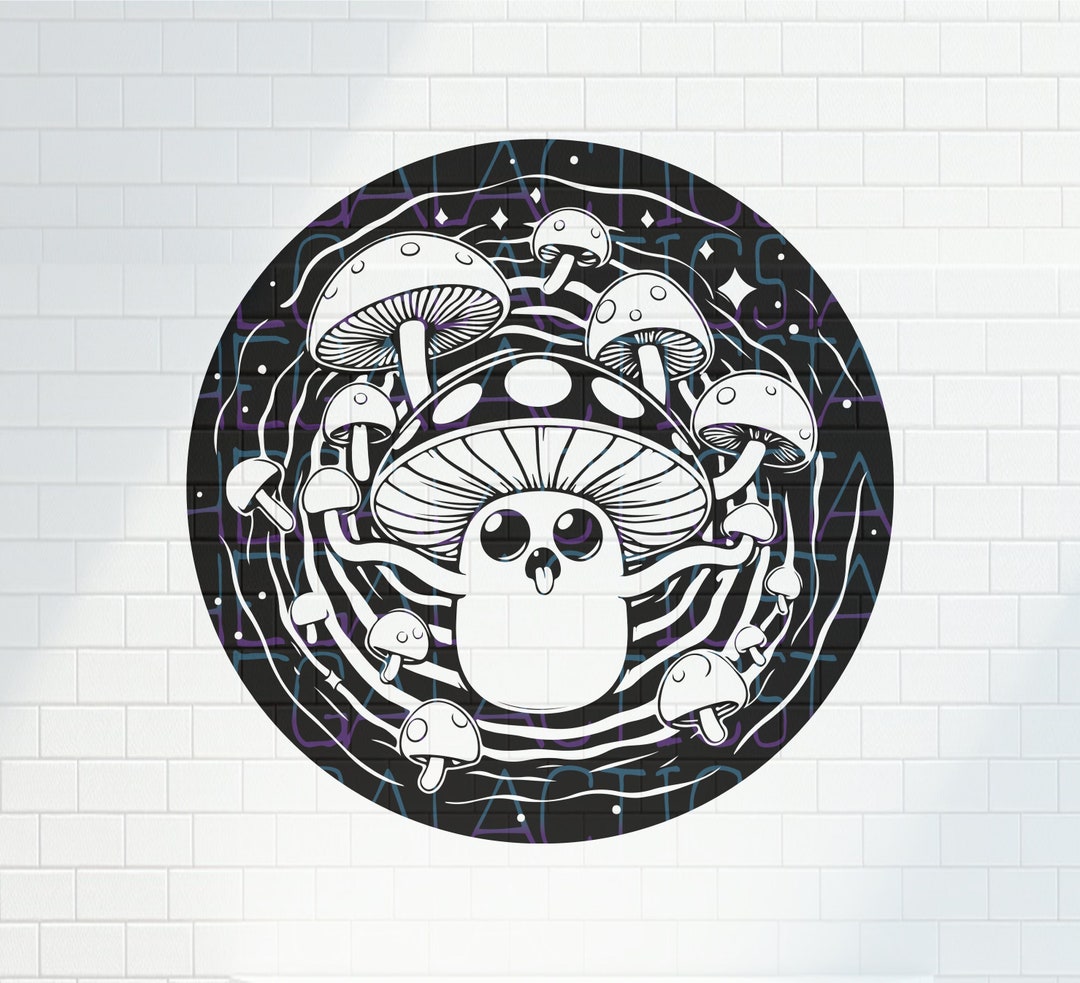 Mushroom Trippy Space / SVG, PNG, Clipart Dxf / Hippy / Adventure ...