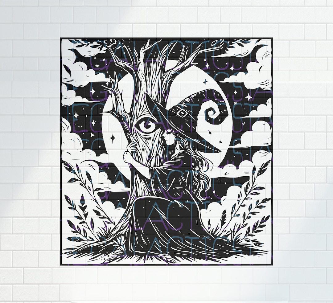 Hippy Witch Tree Hugger SVG PNG Vector / Nature Realm / Cute Designs ...