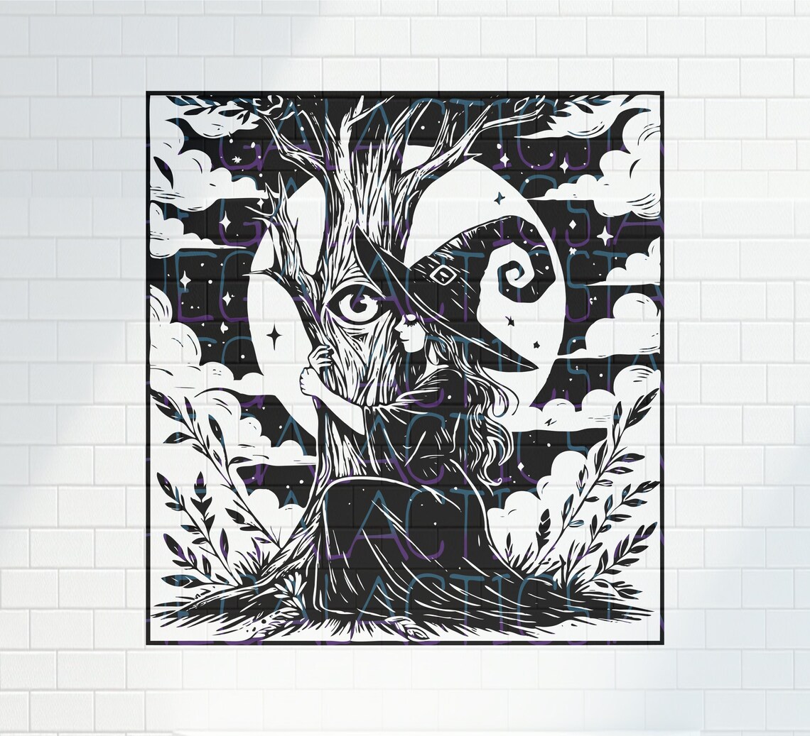 Hippy Witch Tree Hugger SVG PNG Vector / Nature Realm / Cute Designs ...