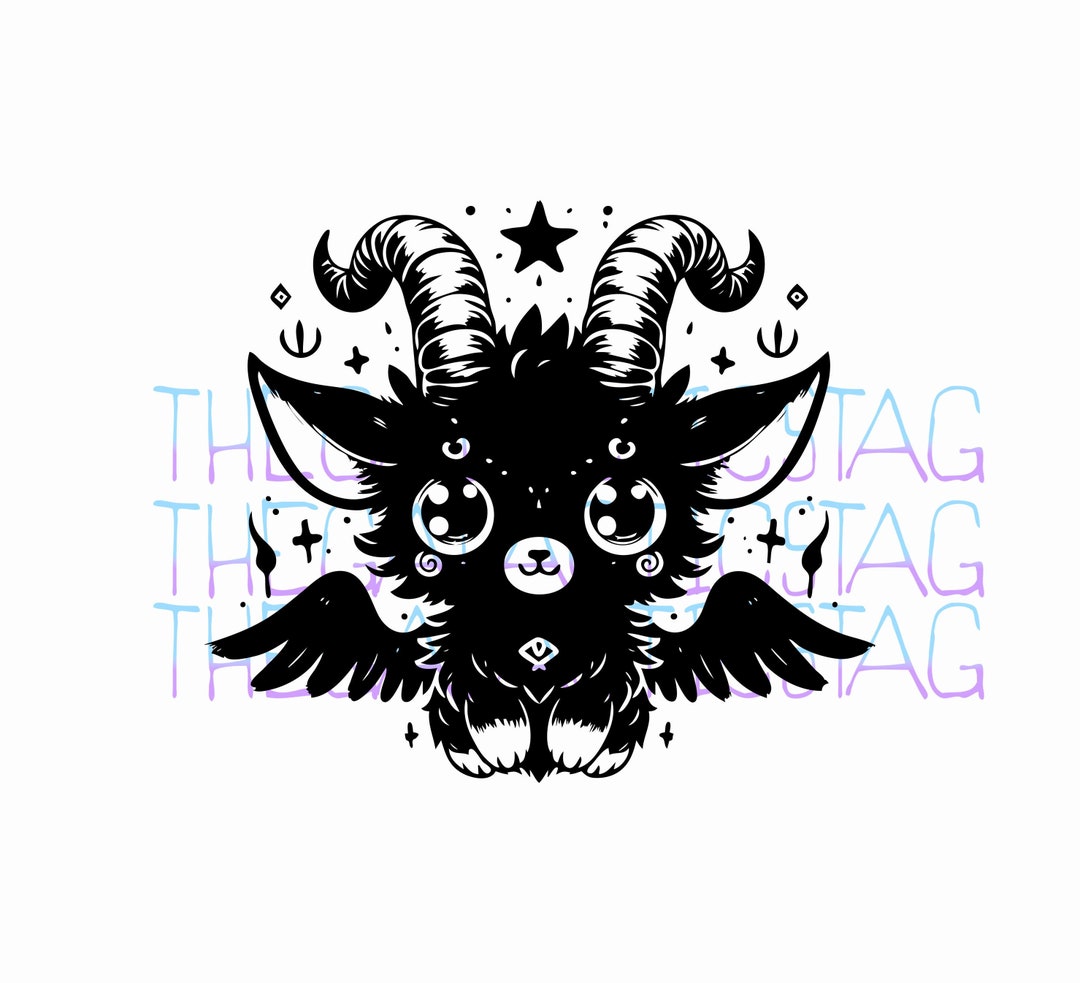 Cute Baphomet Design / SVG, PNG, JPG / Satanic / Dark Occult / Cute ...
