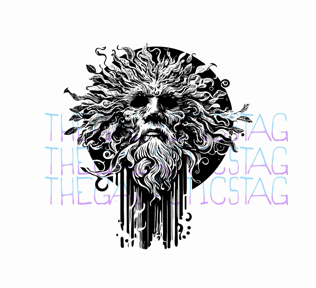 Greenman / Classic Pagan / Medieval Celtic Design / Pattern / PNG ...