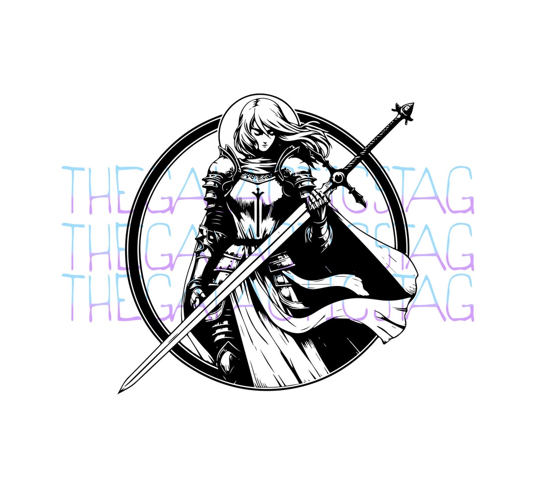 Female Warrior Knight / SVG, PNG, Vector / Clipart Original / Fantasy ...