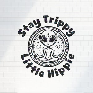 Trippy Alien Hippie / SVG, PNG, JPG / Hippy / Zen Meditation / Cute ...