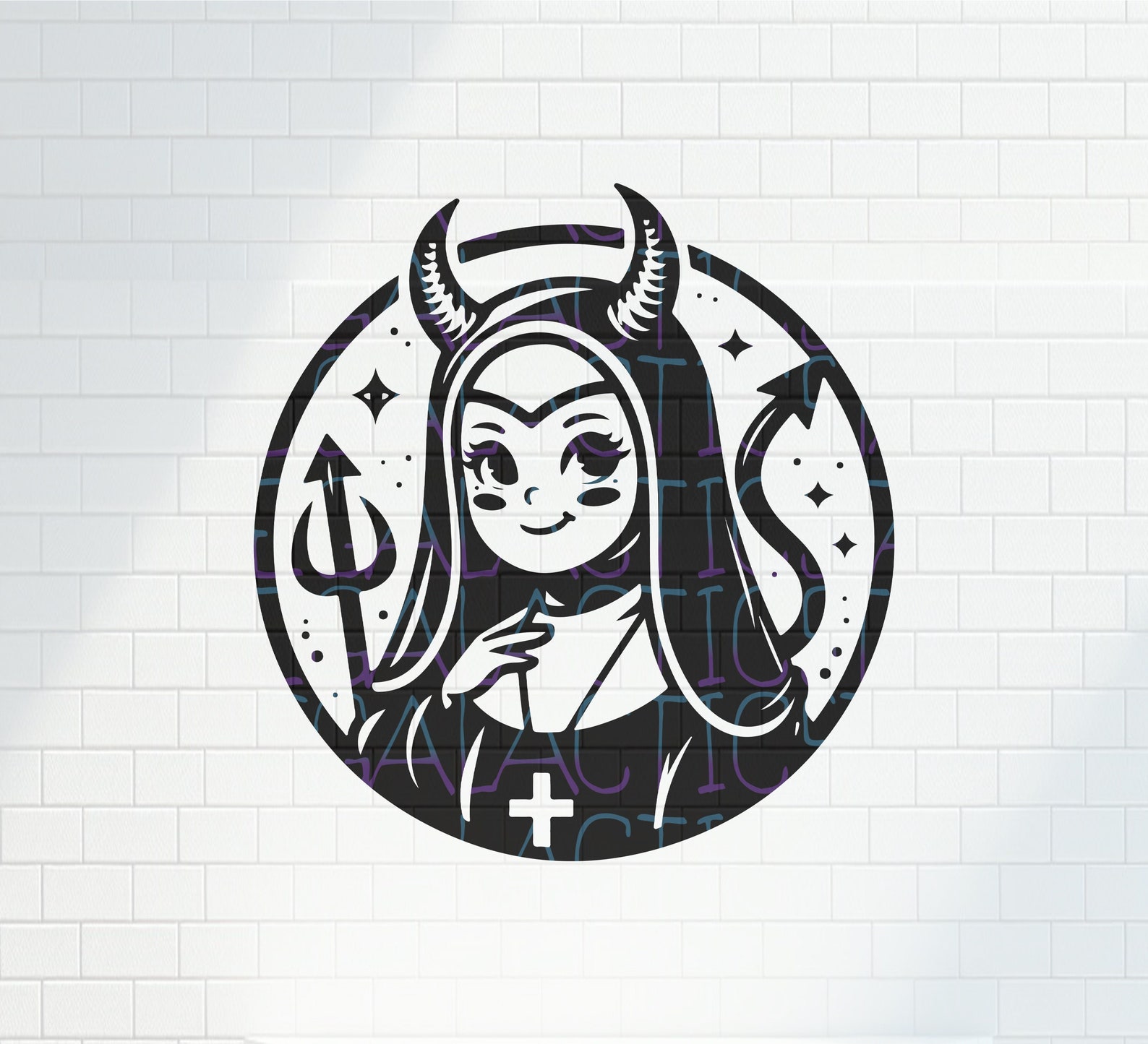 Demon Nun SVG / PNG, JPG Clipart / Satanic / Dark Occult / Cute Designs ...