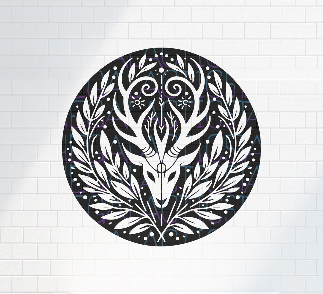 Celtic Elk Design / Pagan / Deer Antlers Emblem / Nature Animal / PNG ...