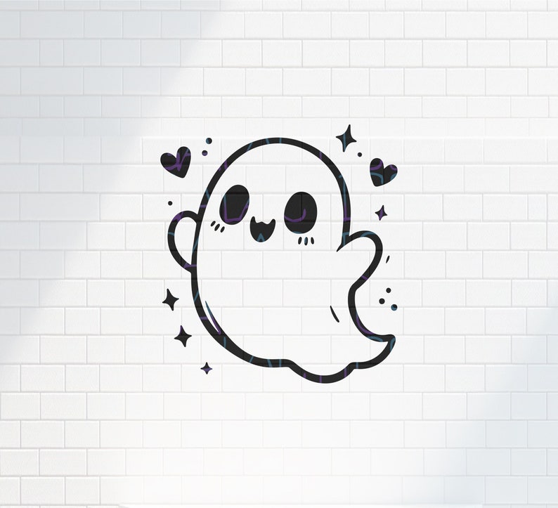 Cute Ghost Kawaii / Clipart / Pagan / Folklore / Halloween / PNG Vector ...