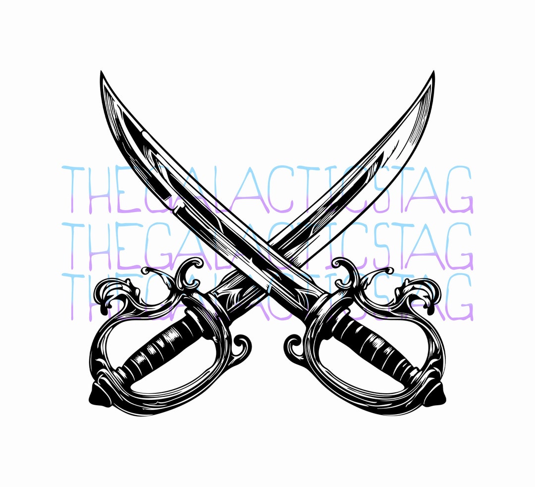 Pirate Swords / SVG, PNG, JPG / Fantasy / Rapier Cutlass / Swashbuckler ...