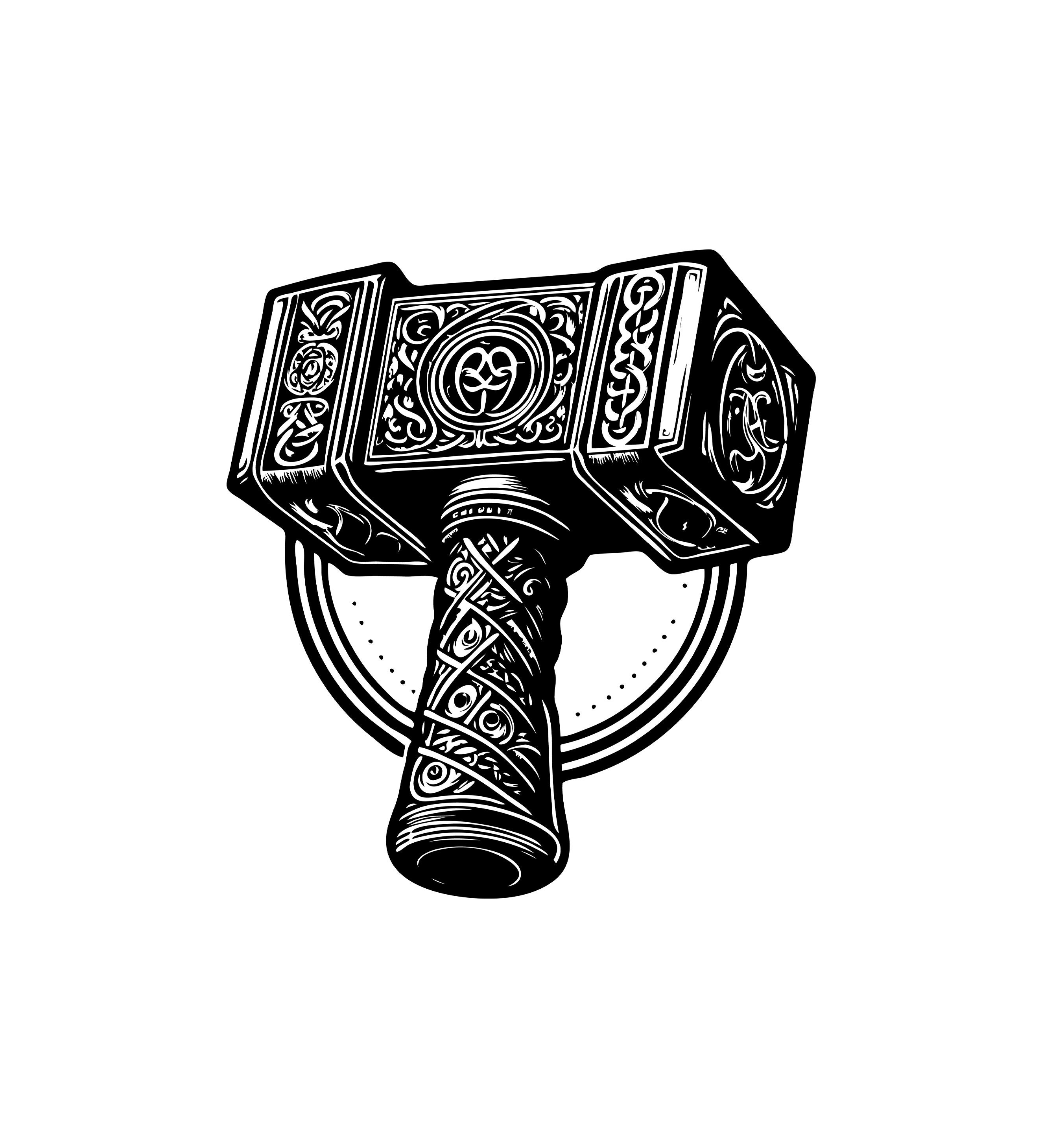 Mjolnir Norse Symbol / 2 Designs / SVG PNG Vector / - Etsy