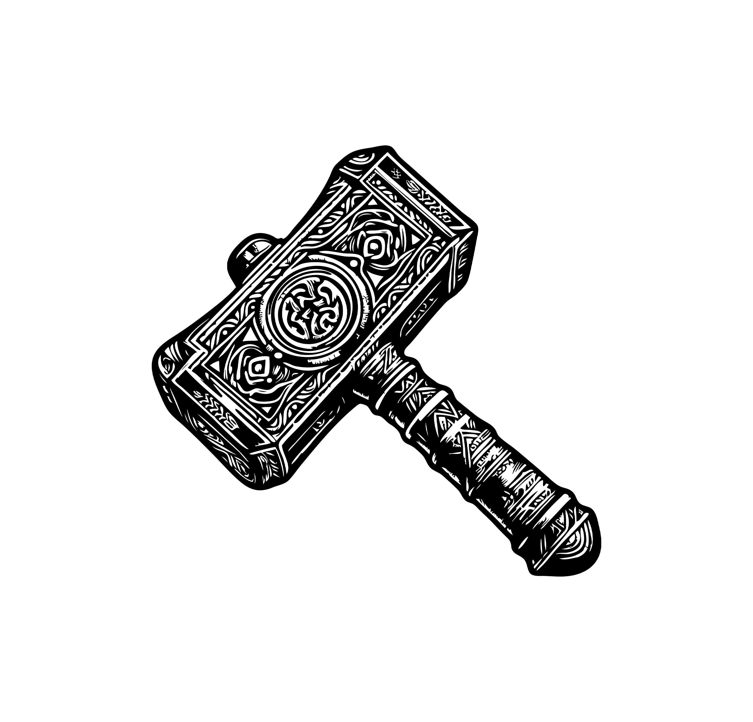 Mjolnir Norse Symbol / 2 Designs / SVG PNG Vector / - Etsy