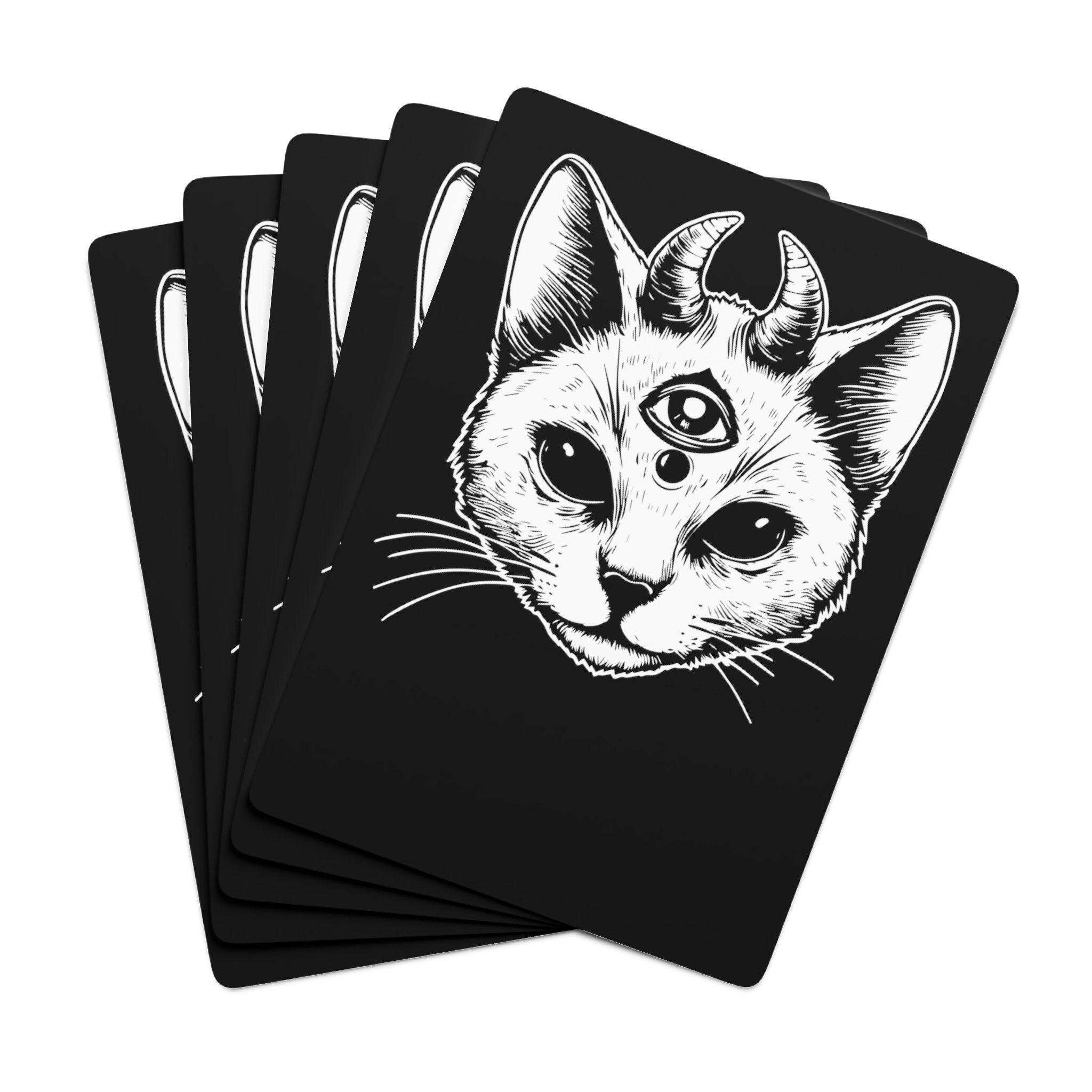 Occult Devil Kitty SVG, PNG, JPG / Baphomet / Dark Black Cat / Cute ...