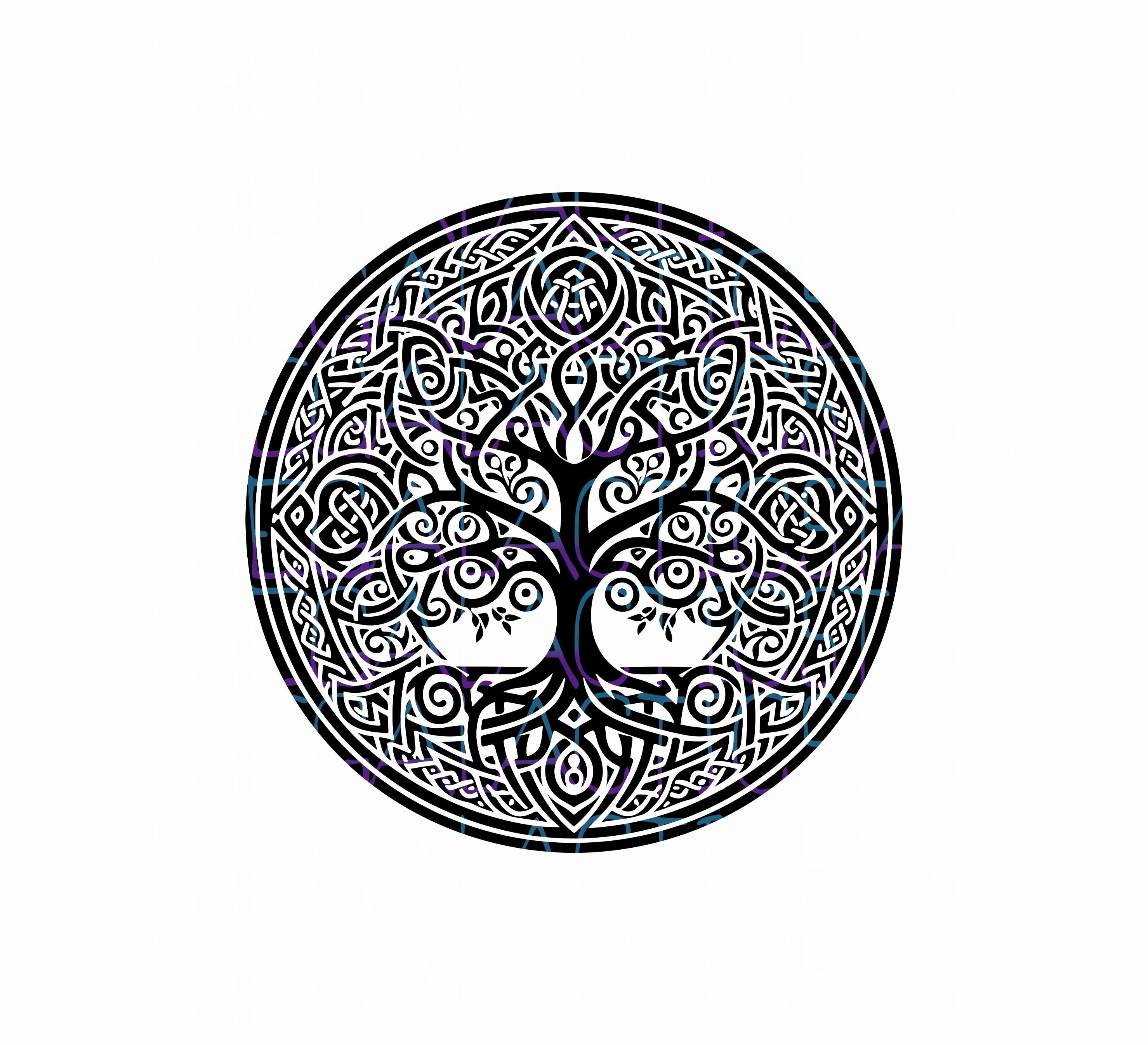 Celtic Tree of Life Bundle / Pagan Knot / Irish Design / Pattern / PNG ...