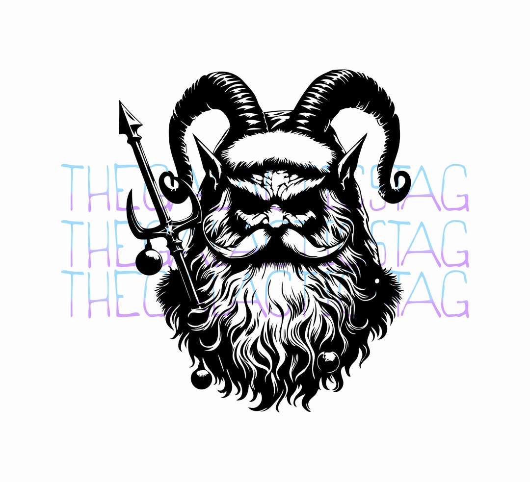 Satan Santa / Gothic / Medieval Xmas / Satanic / PNG Vector SVG AI ...