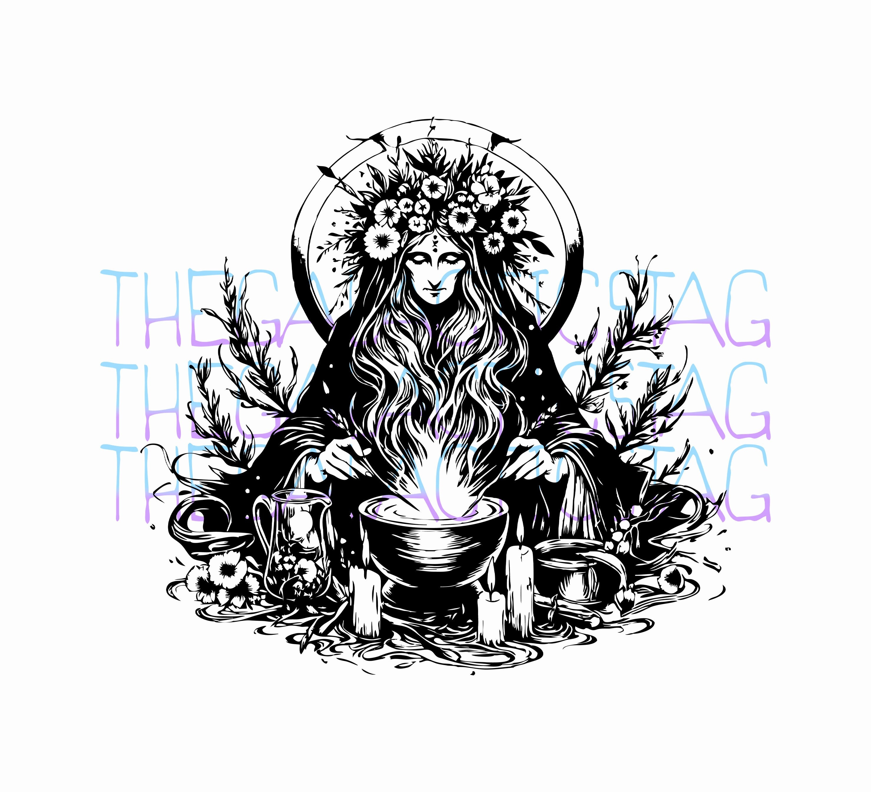 The Goddess / Mother Maiden Crone / Witchy Pagan Wicca / PNG Vector SVG ...