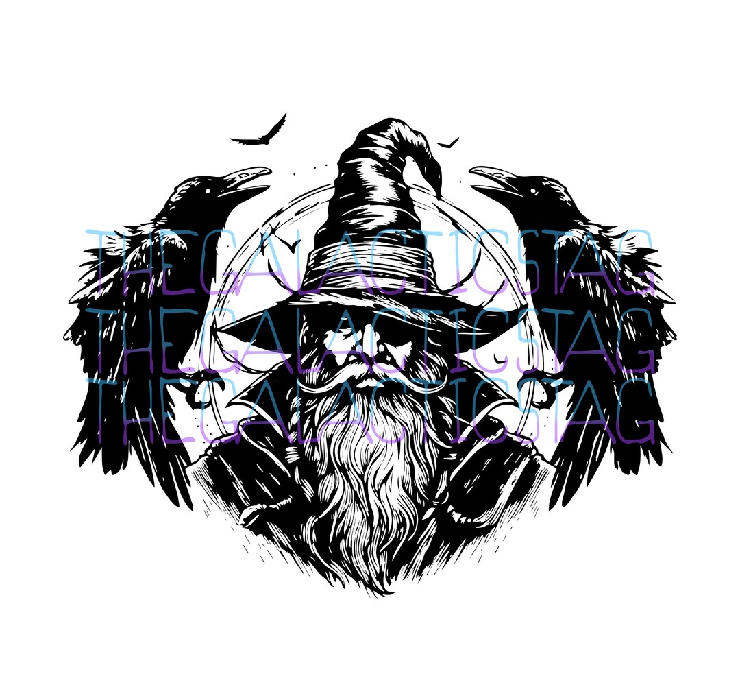 Odin the Wanderer / SVG PNG JPG / Norse Viking Design / Transparent ...