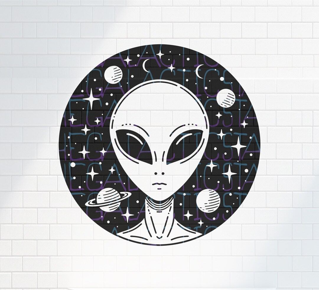 Alien Space Circular Design / SVG, PNG, JPG /hippy Trippy Meme / Dark ...