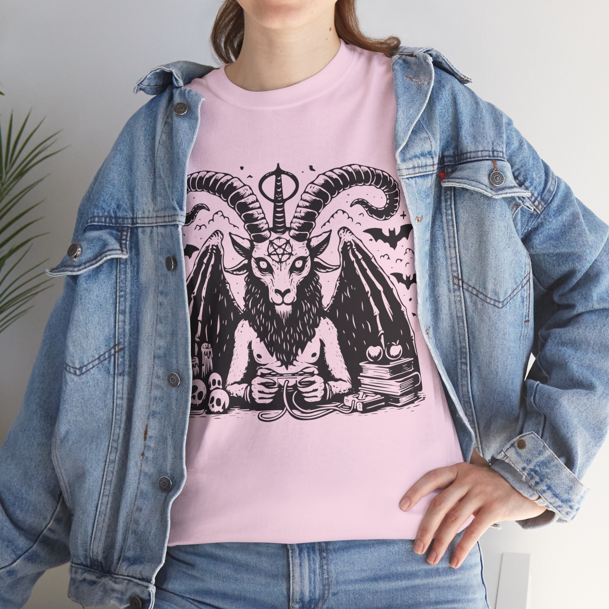 Baphomet Playing Video Game Pentagram / SVG, PNG Vector / Satanic ...