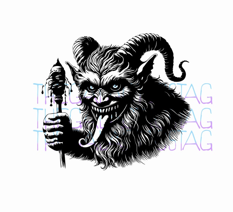 Christmas Krampus / SVG, PNG, JPG / Spooky / Dark Occult / Designs ...