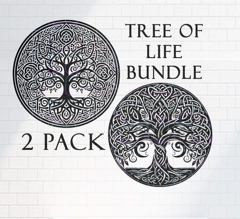 Celtic Tree of Life Bundle / Pagan Knot / Irish Design / Pattern / PNG ...