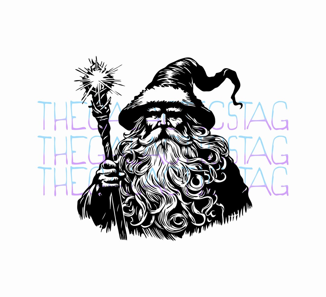 Santa Wizard / SVG PNG Vector / Mashup Fantasy / Transparent Background ...
