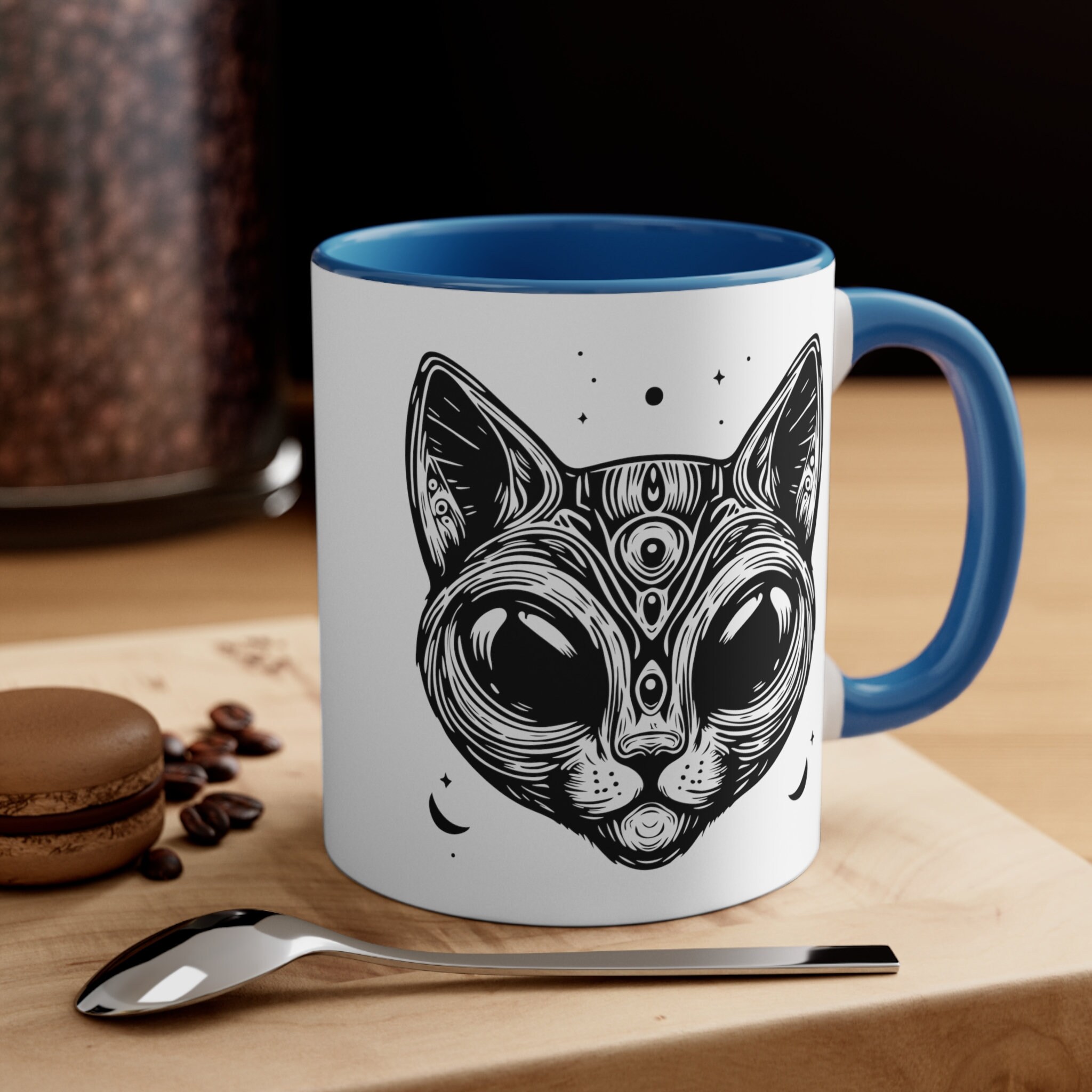 Trippy Alien Kitty / SVG PNG JPG / Baphomet / Dark Black Cat - Etsy