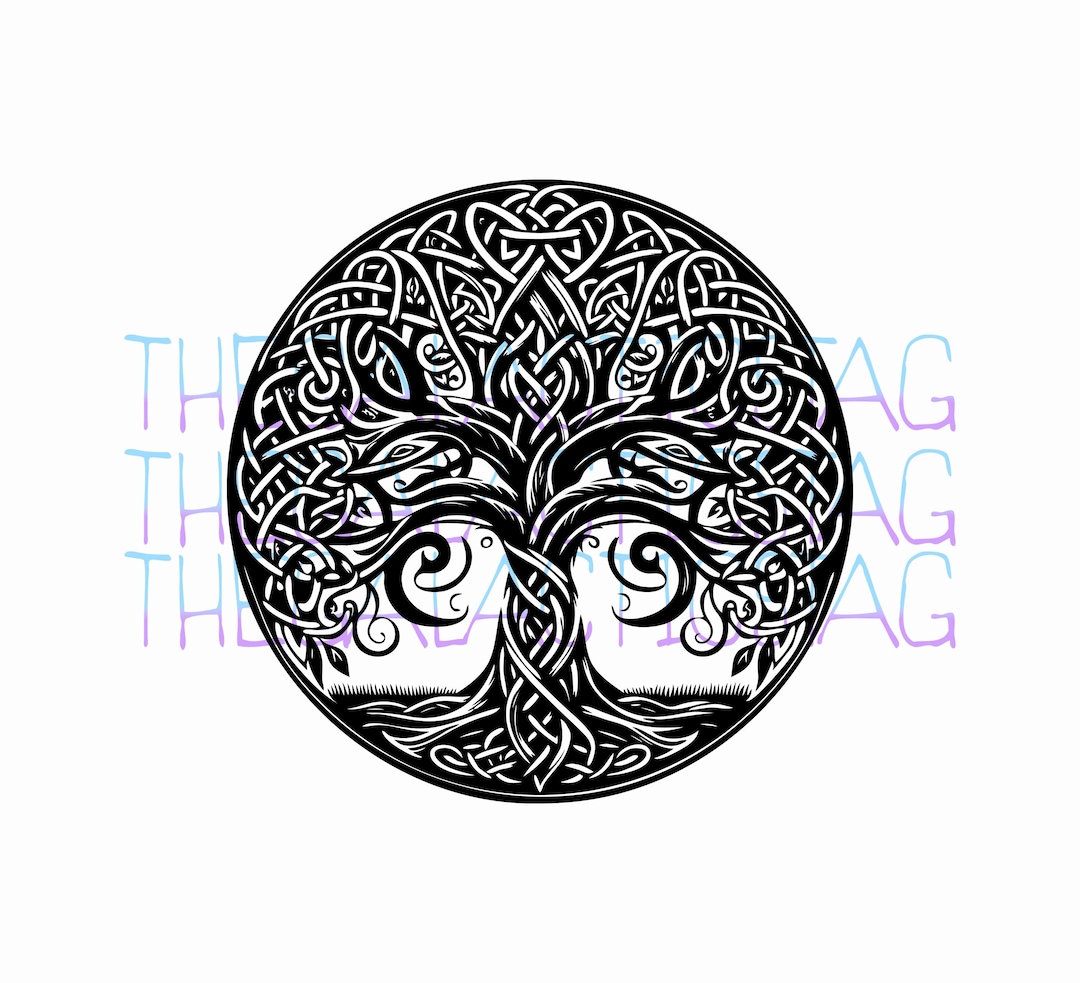 Celtic Knot Tree of Life / Pagan / Yggdrasil Design / Pattern / PNG ...