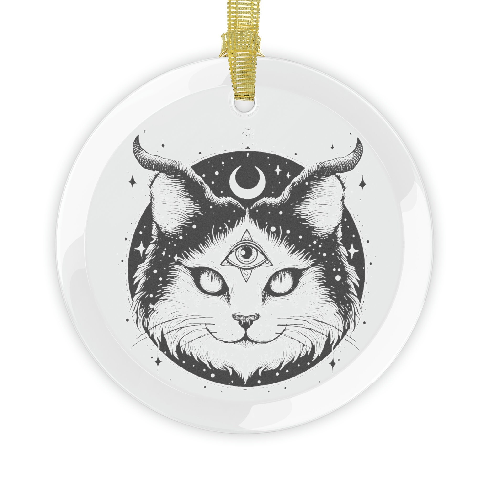 Dark Kitty / SVG, PNG / Black Cat Witchy Vibes / Satanic Horned Feline ...