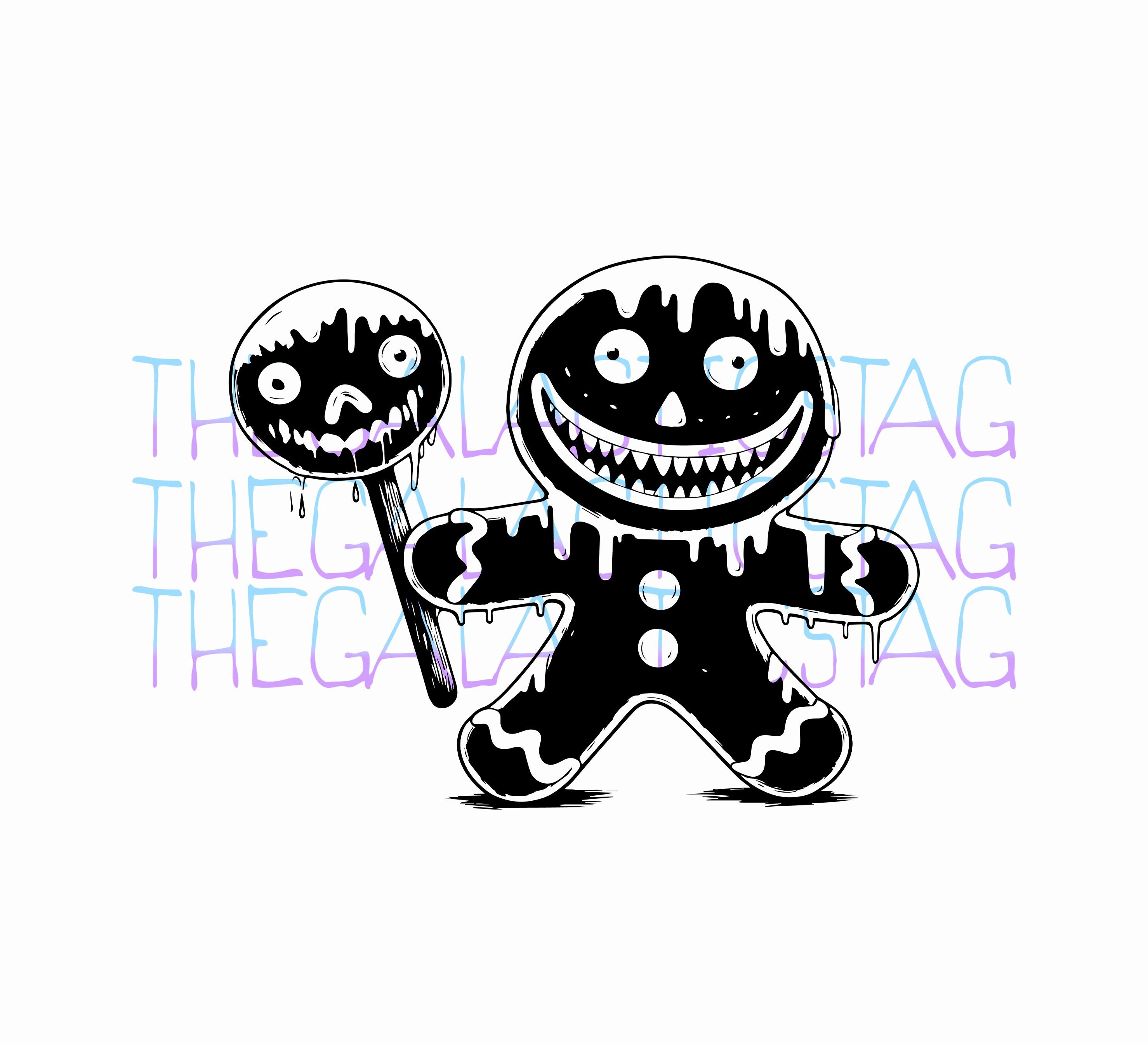 Creepy Cute Gingerbread Man / 3 Pack / Medieval Christmas / - Etsy