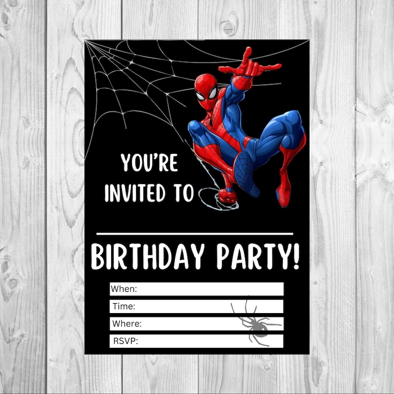 Spider-man Birthday Invitation Pt 2 | Printable & Customizable ...