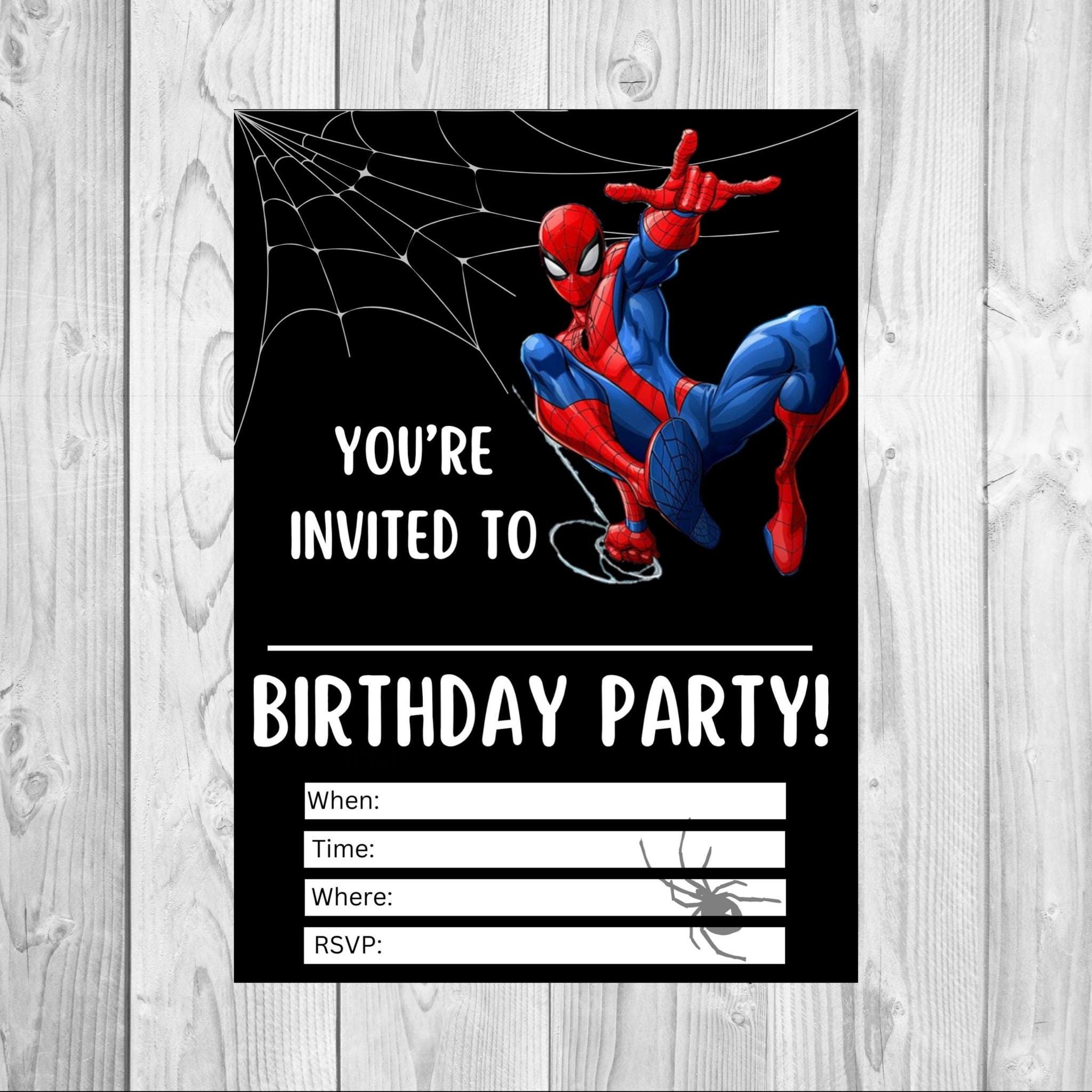 Spider-man Birthday Invitation Pt 2 | Printable & Customizable ...