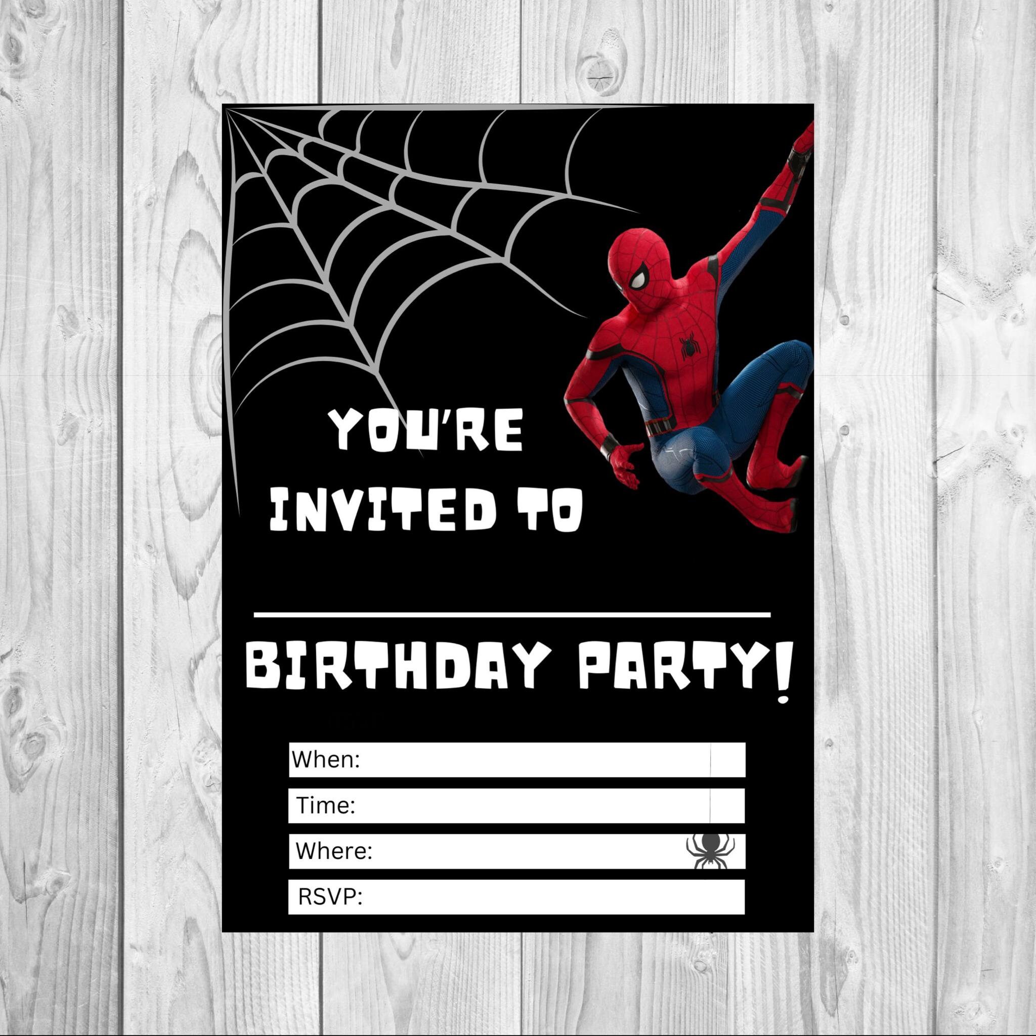 Spider-man Birthday Invitation Pt 3 | Printable & Customizable ...
