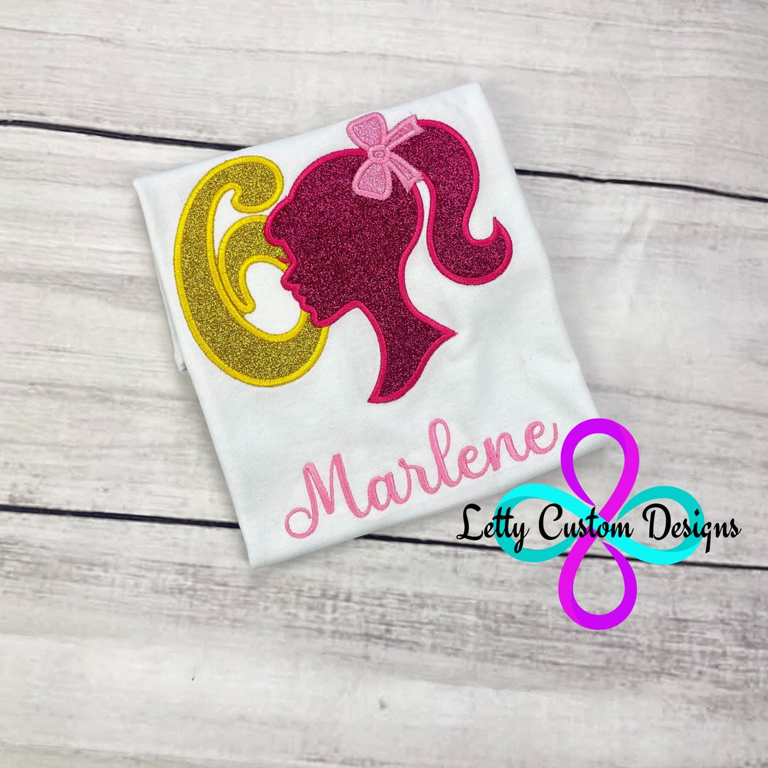 Doll Silhouette Girl's Birthday T Shirt - Etsy