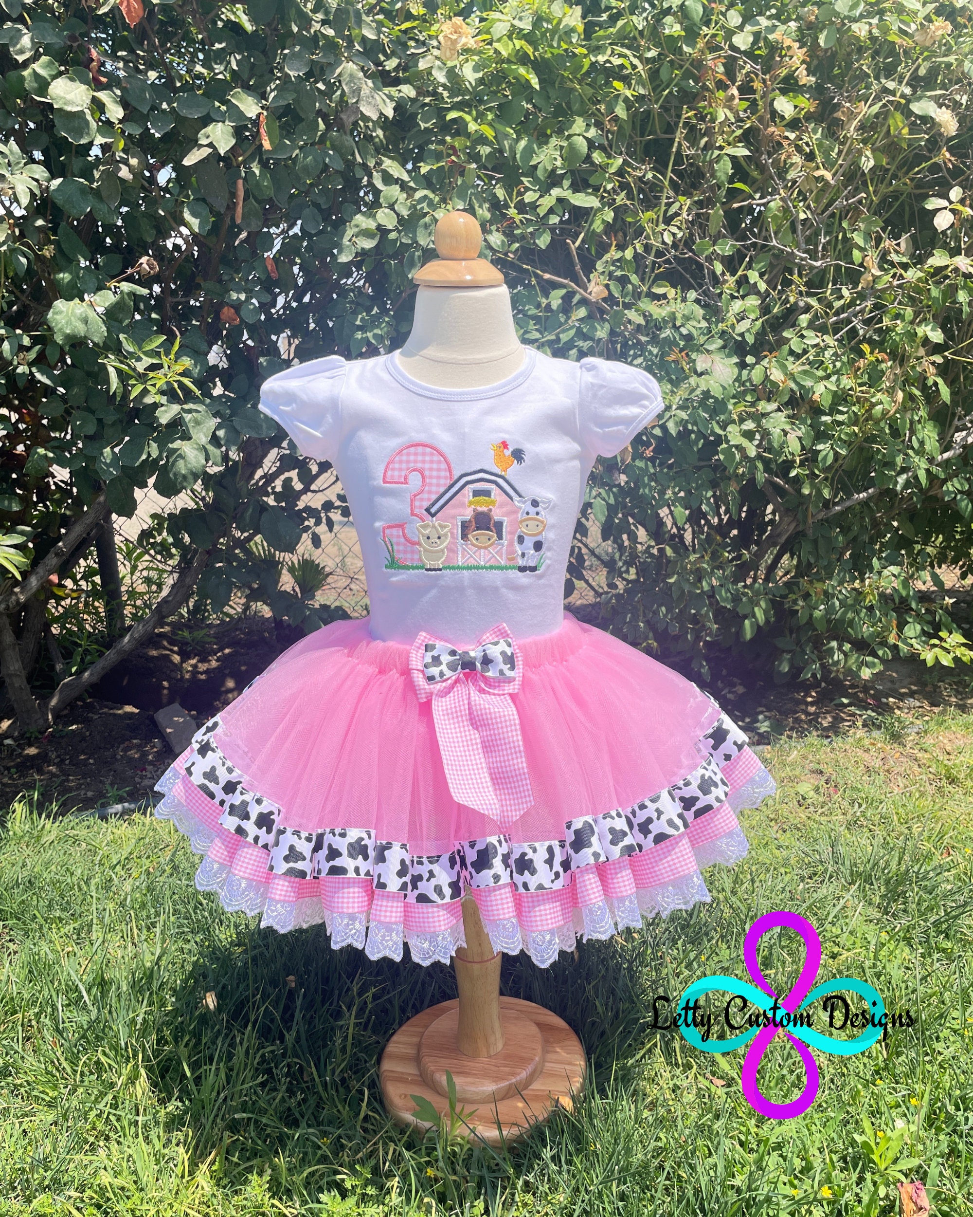 Farm Birthday Tutu Outfit: Barn Girl's Party Set - Etsy