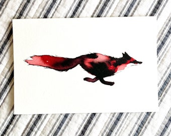 Pen and Ink Fox | Etsy